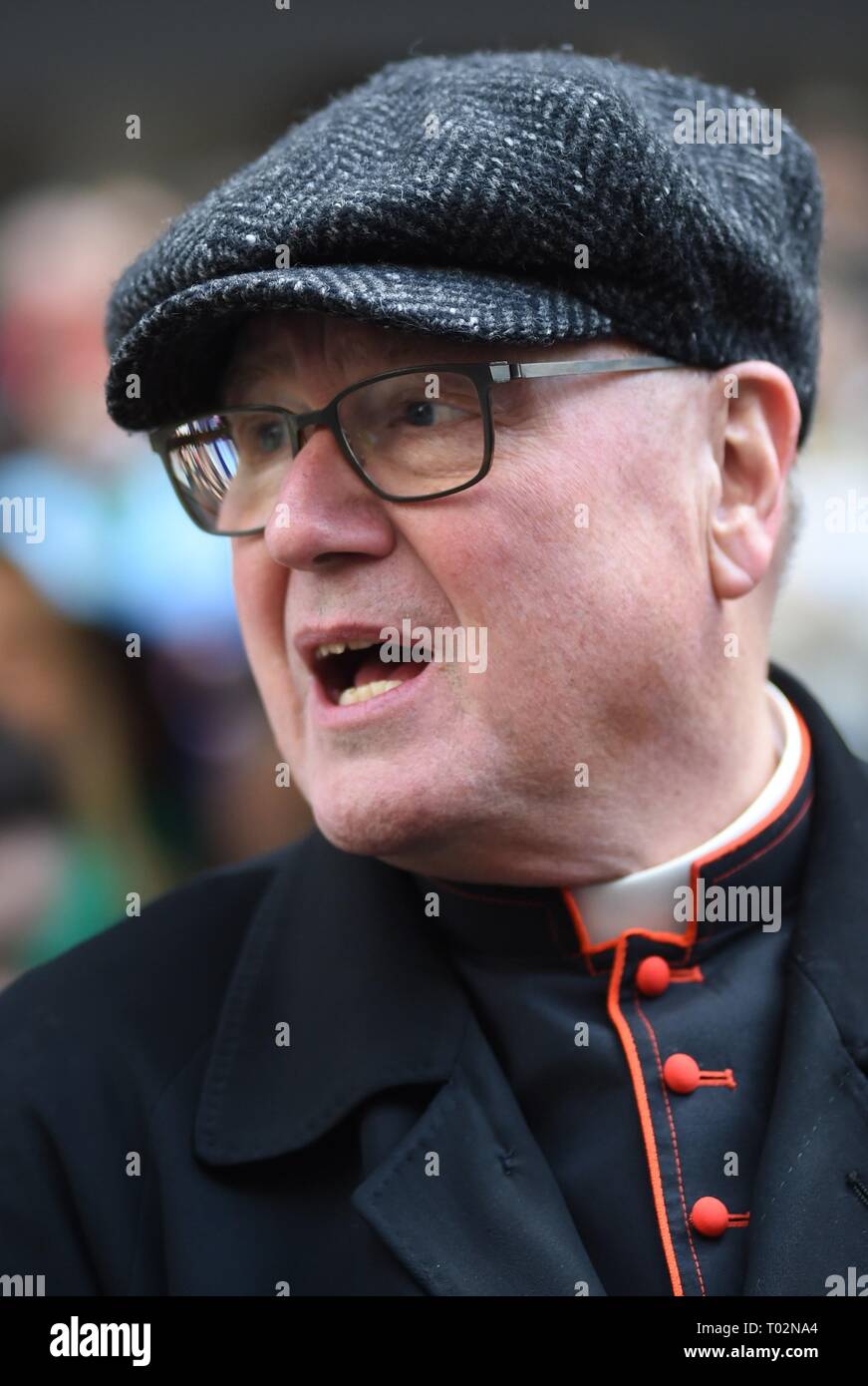 New York, NY, USA. 16th Mar, 2019. Archbishop Timothy Dolan out and ...
