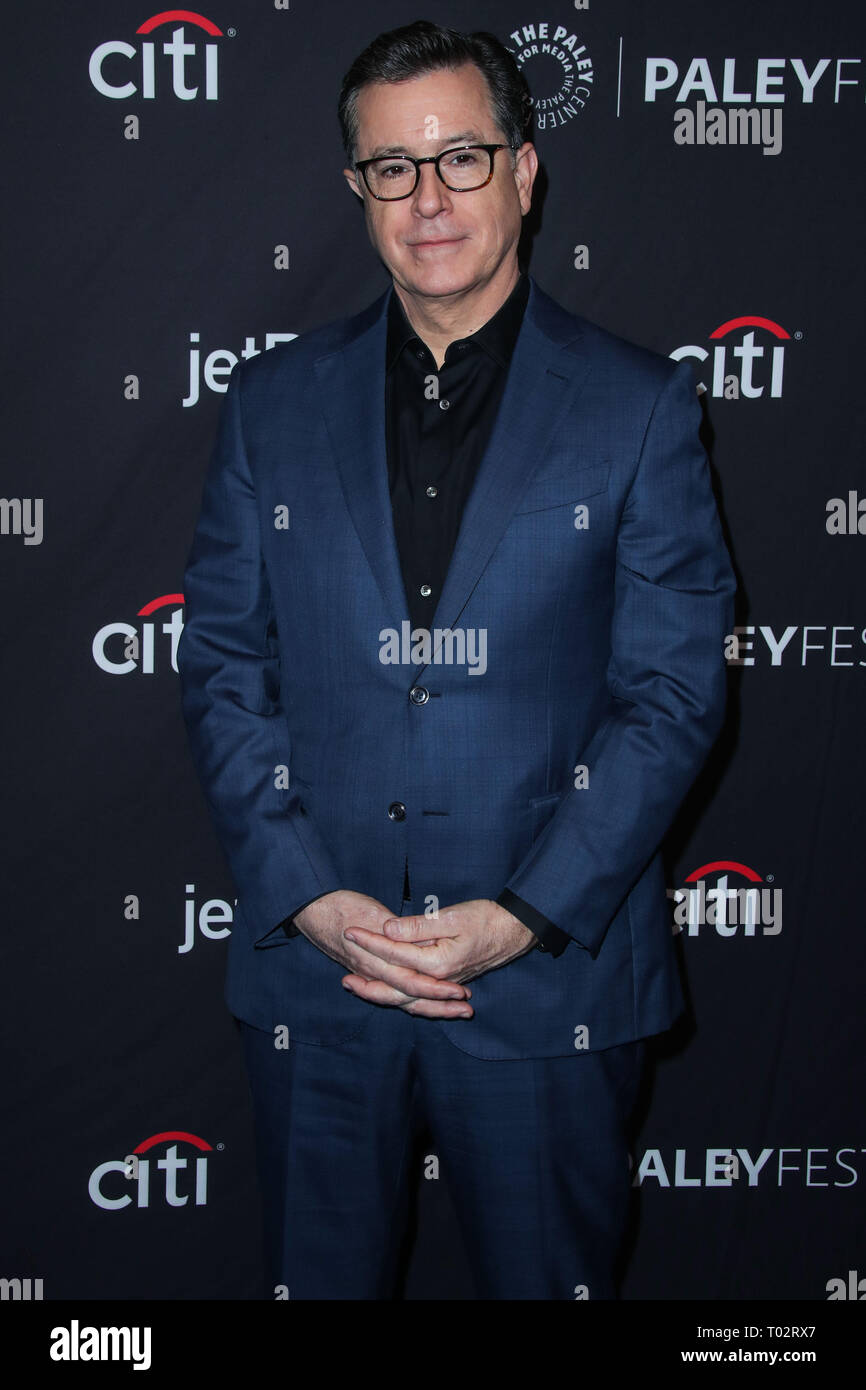 Los Angeles, USA. 16th March 2019. American comedian Stephen Colbert ...