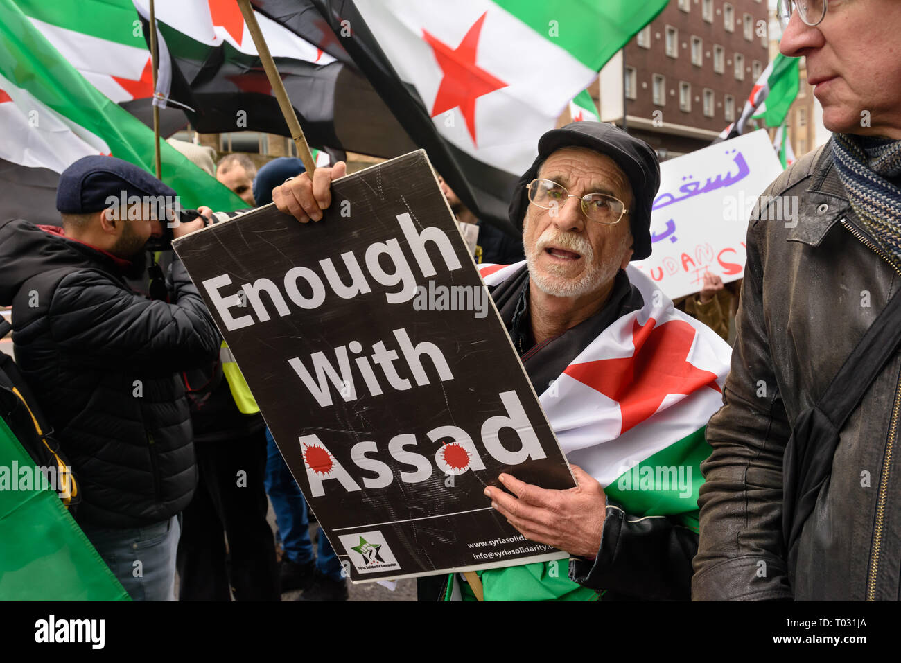London, UK. 16th March 2019. Syrians march through London from ...