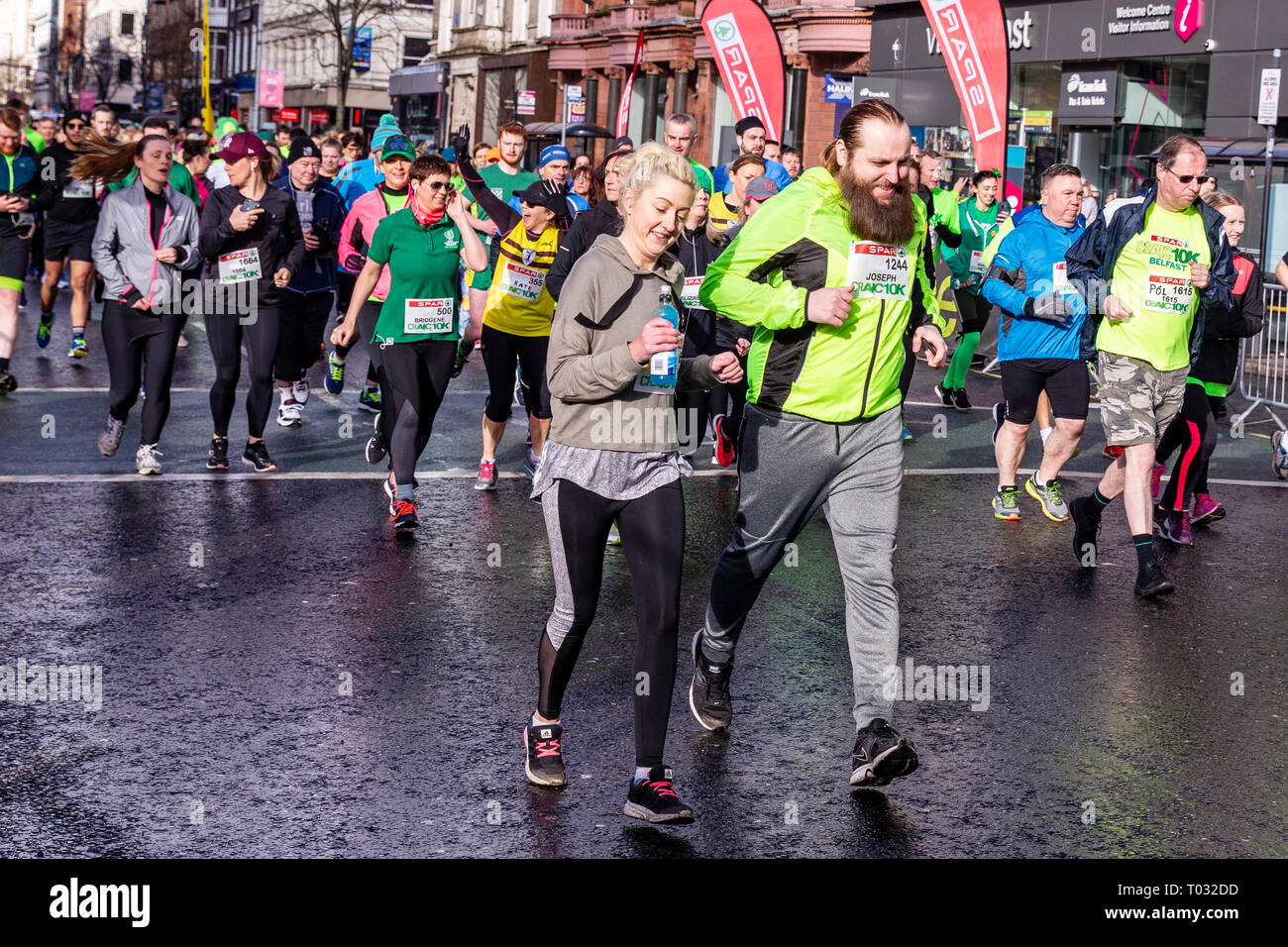 Belfast, Northern Ireland, UK. 17th March 2019. Almost 2000 runners of ...