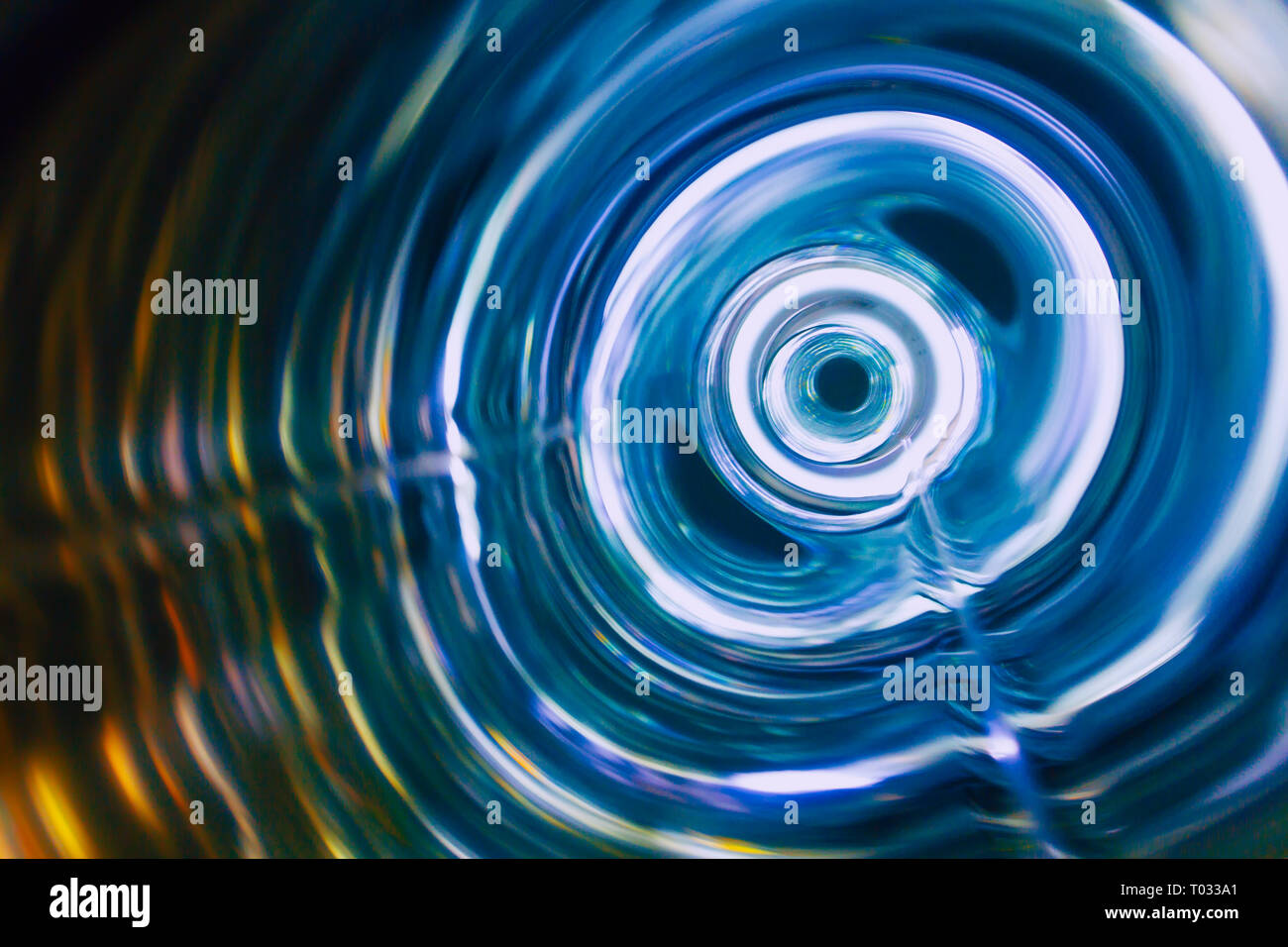 Sound waves in the visible blue color in the dark Stock Photo - Alamy