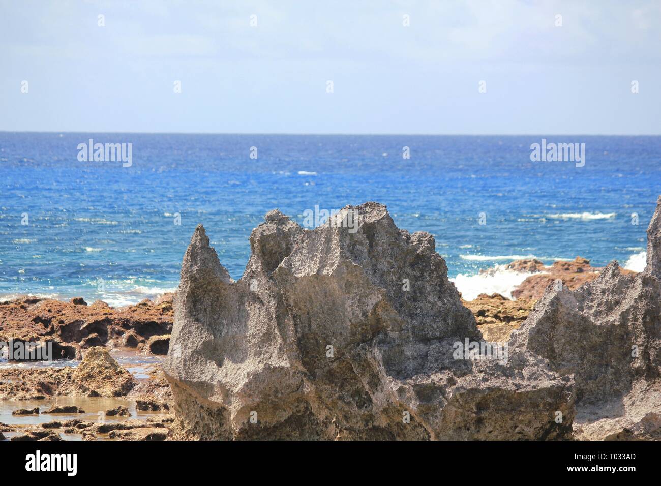 Huge slabs of sharp corals at a tropical beach Stock Photo - Alamy