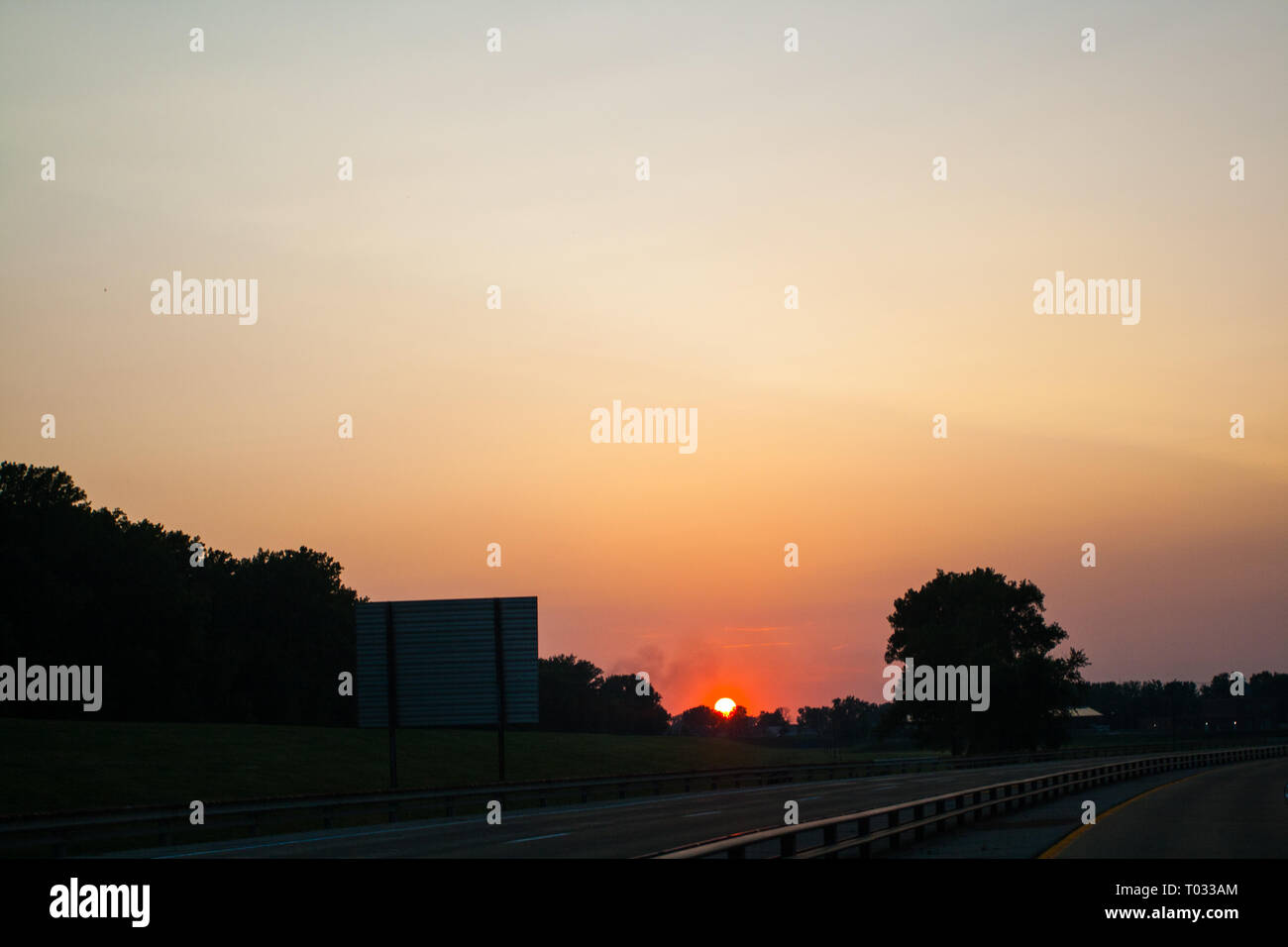 Freeway Sunset, Evansville, Indiana Stock Photo - Alamy