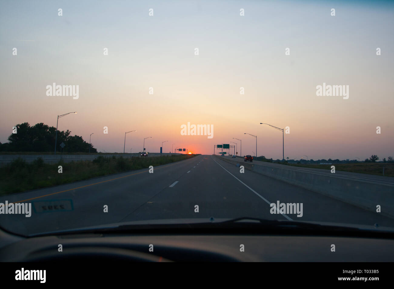 Freeway Sunset, Evansville, Indiana Stock Photo - Alamy
