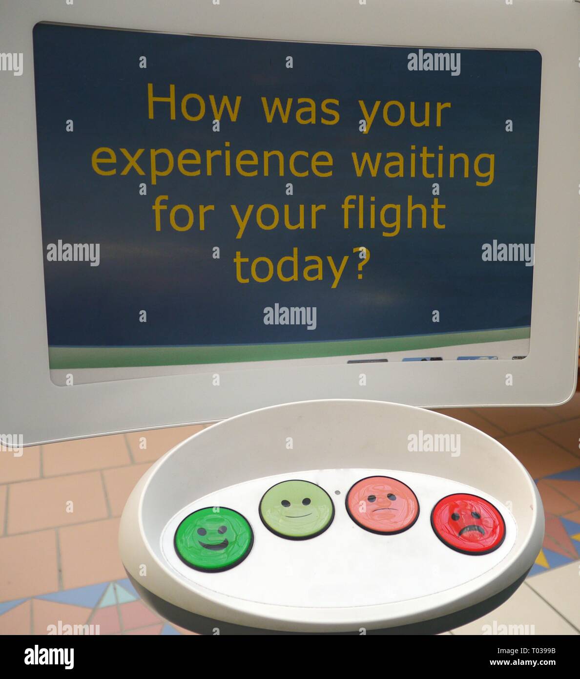 ORLANDO, FLORIDA—AUGUST 2015: Colorful service reaction and feedback ...