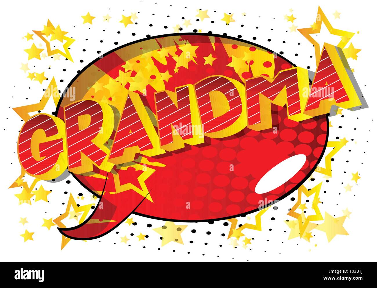 The Word Grandma In Bubble Letters