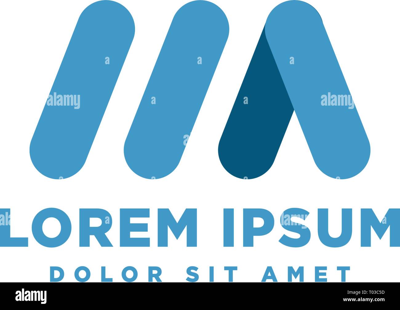 minimal M initial logo template vector illustration icon element ...