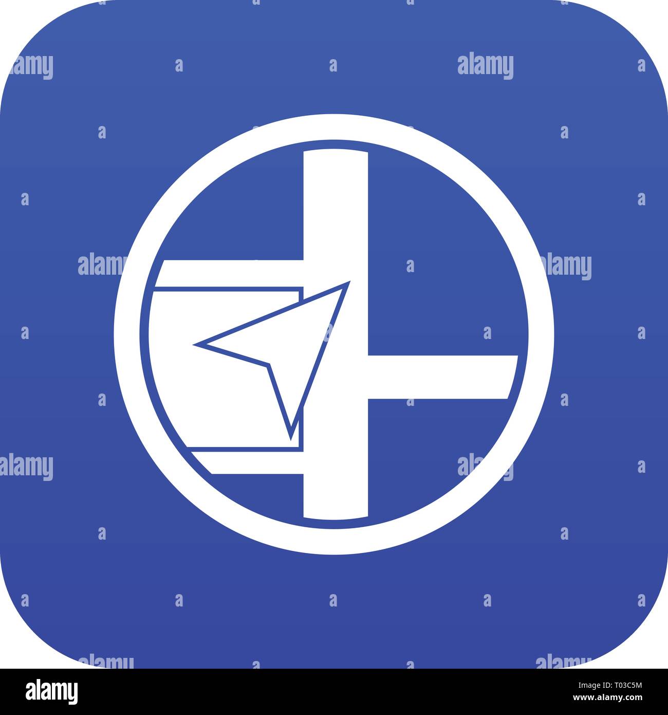 Map navigation icon digital blue Stock Vector Image & Art - Alamy