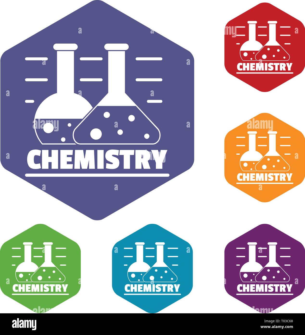 Chemistry icons vector hexahedron Stock Vector Image & Art - Alamy
