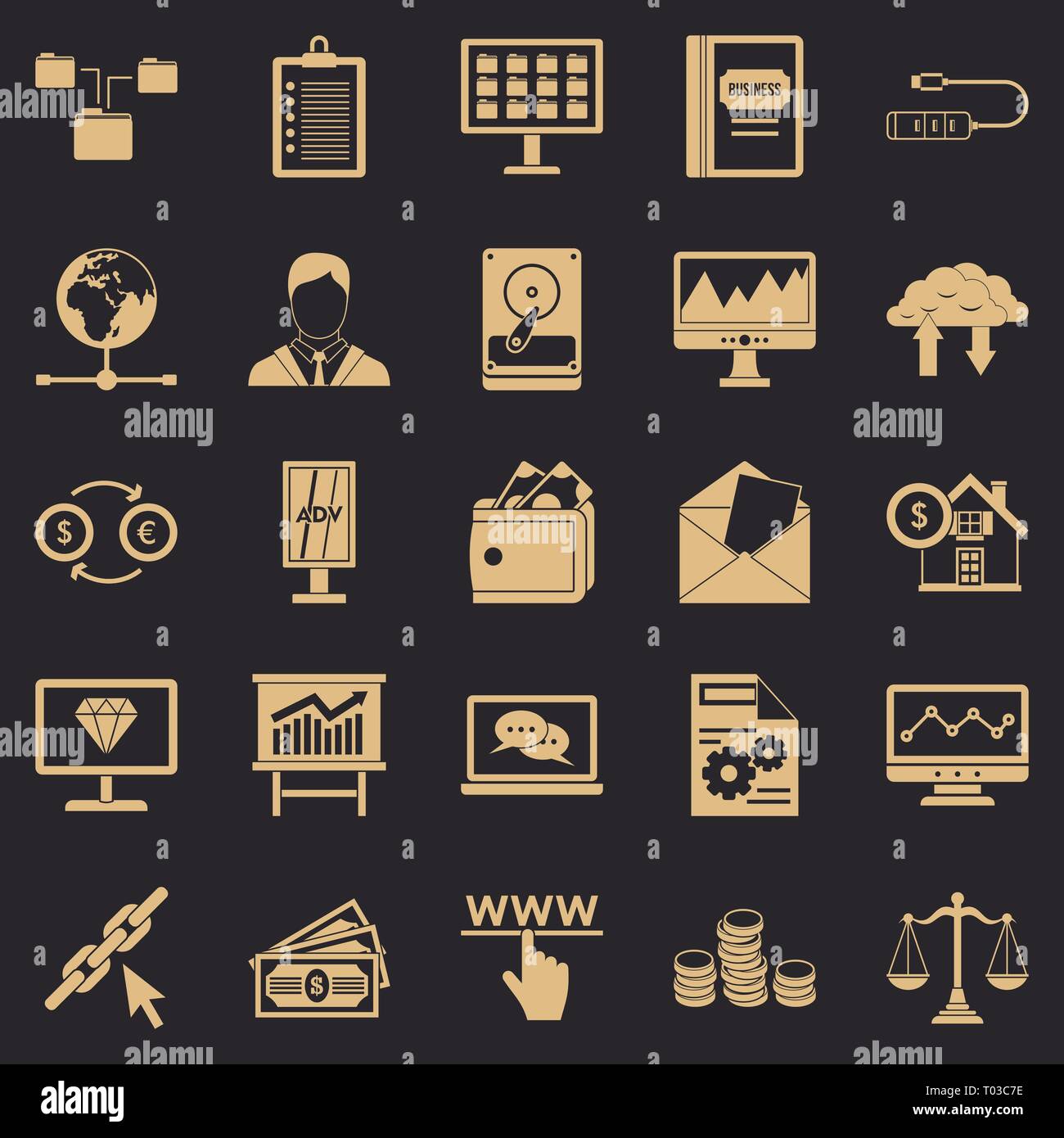 Stag icons set, simple style Stock Vector Image & Art - Alamy