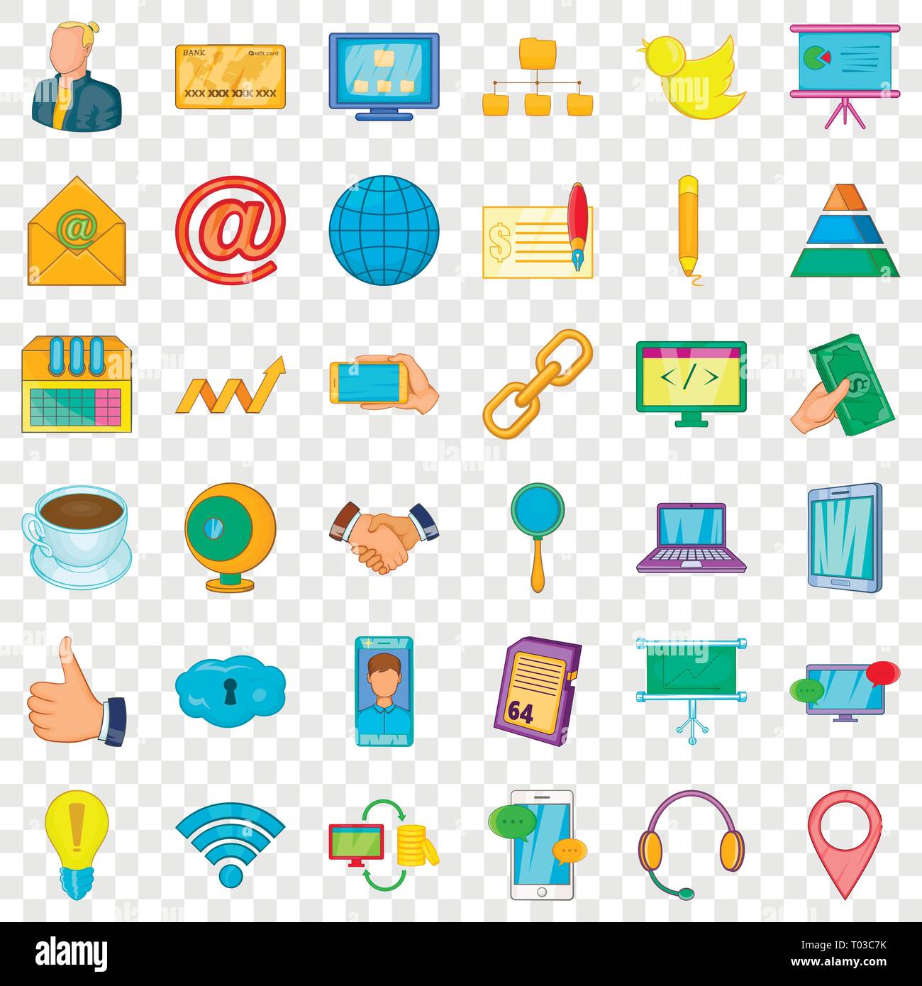 Big company icons set, cartoon style Stock Vector Image & Art - Alamy