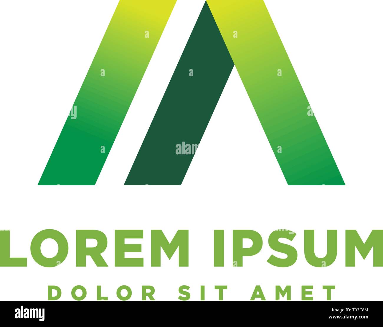 minimal M initial logo template vector illustration icon element ...