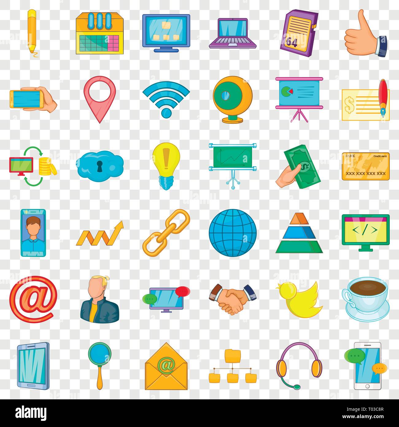 Management icons set, cartoon style Stock Vector Image & Art - Alamy