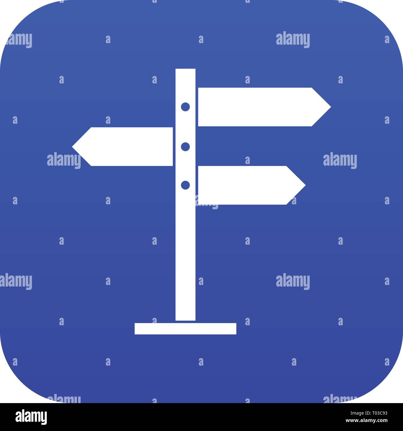 Direction signs icon digital blue Stock Vector Image & Art - Alamy