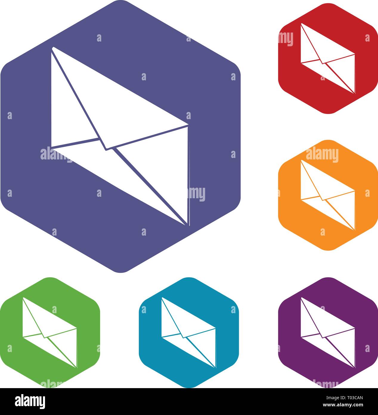 Postal letter icons vector hexahedron Stock Vector Image & Art - Alamy