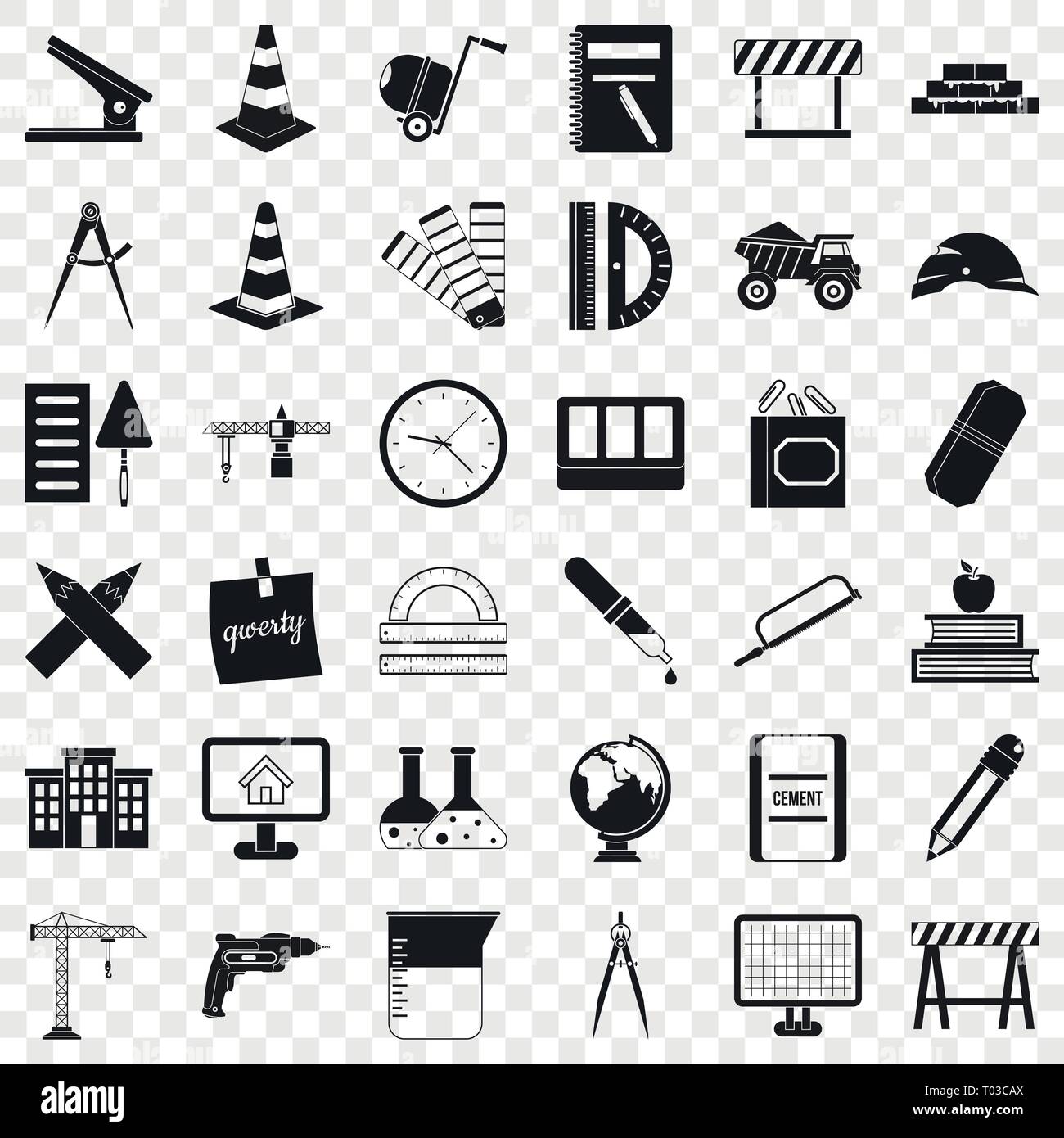 Equipment icons set, simple style Stock Vector Image & Art - Alamy