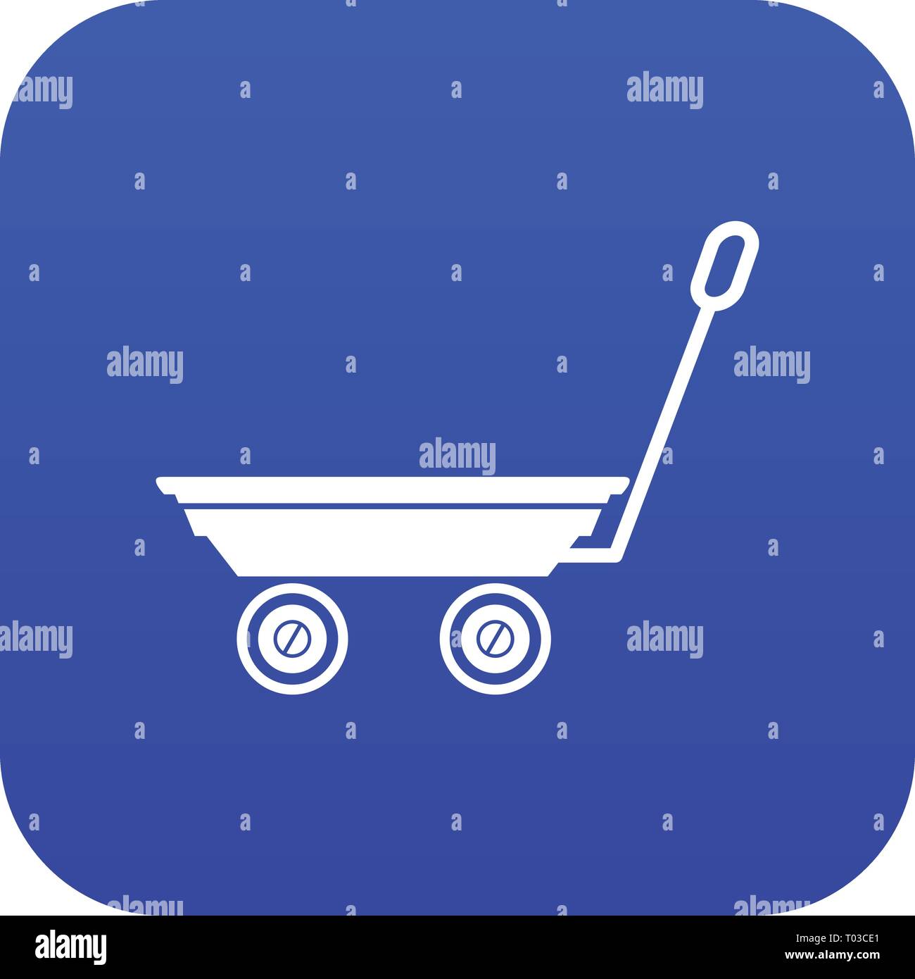 Market trolley icon blue vector Stock Vector Image & Art - Alamy