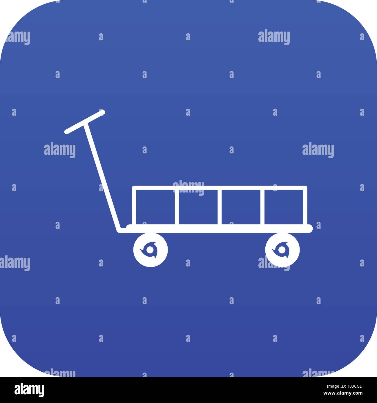 Big trolley icon blue vector Stock Vector Image & Art - Alamy