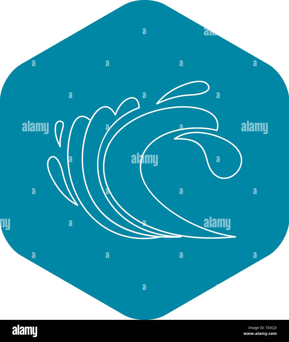 Water wave splash icon, outline style Stock Vector Image & Art - Alamy