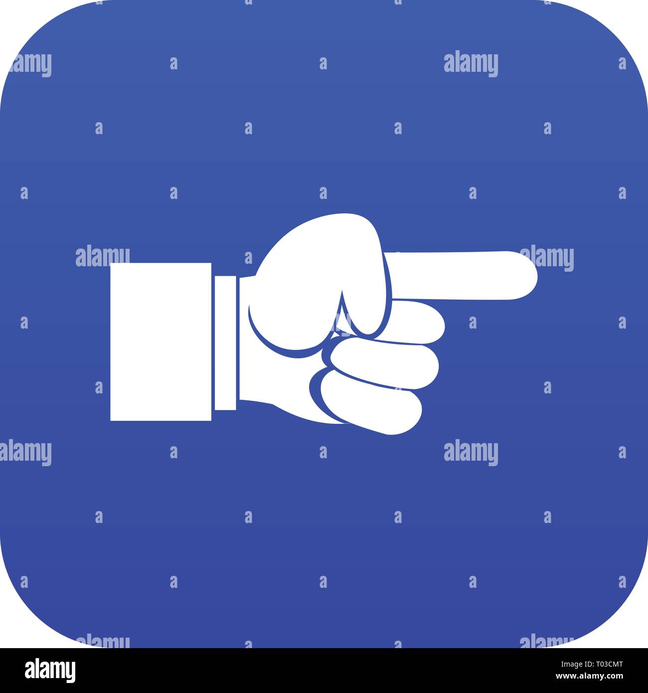 Pointing hand gesture icon digital blue Stock Vector Image & Art - Alamy