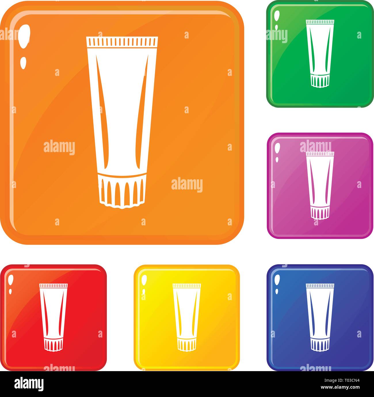 Toothpaste icons set vector color Stock Vector Image & Art - Alamy