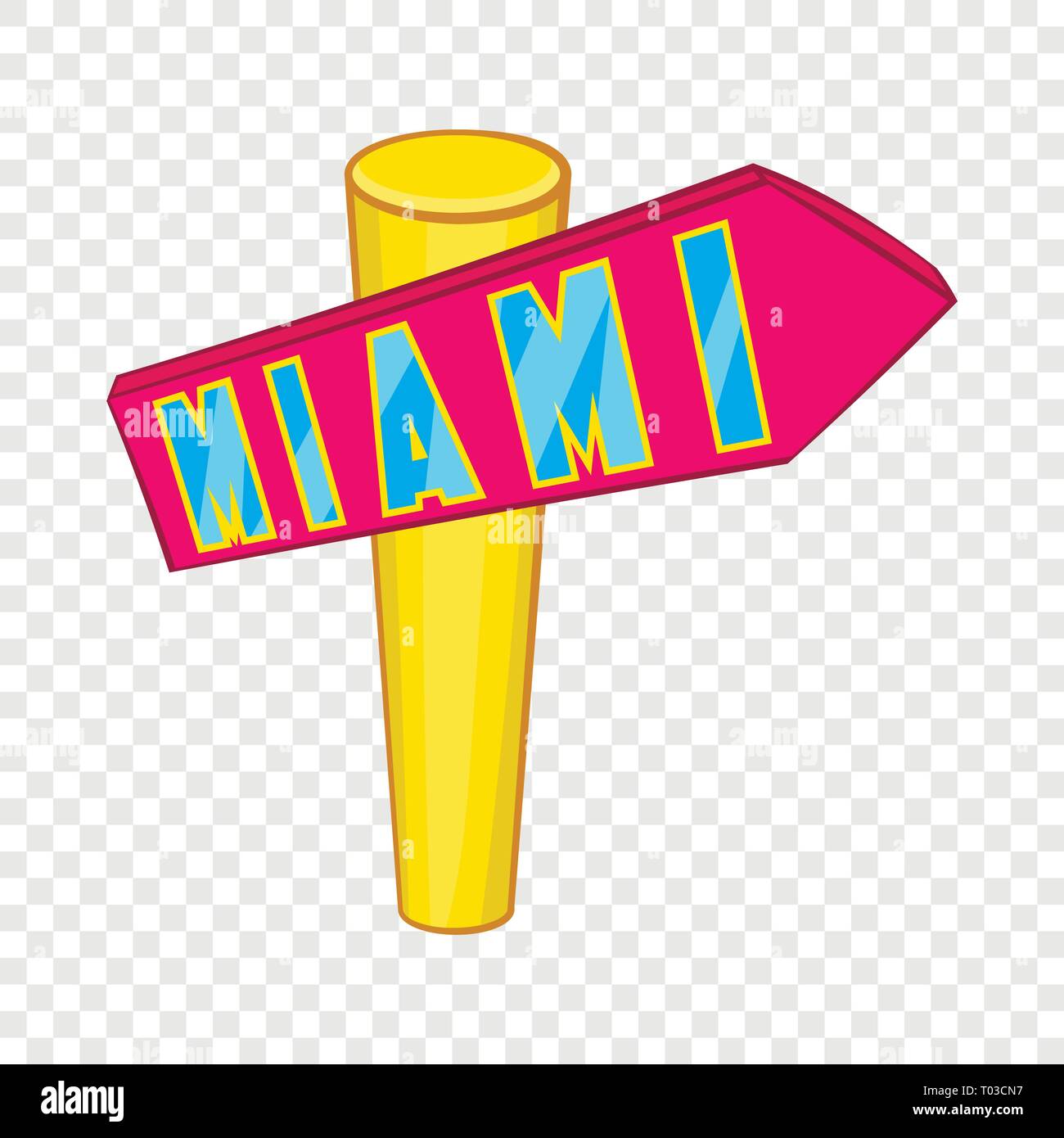 Signpost Miami icon, cartoon style Stock Vector Image & Art - Alamy