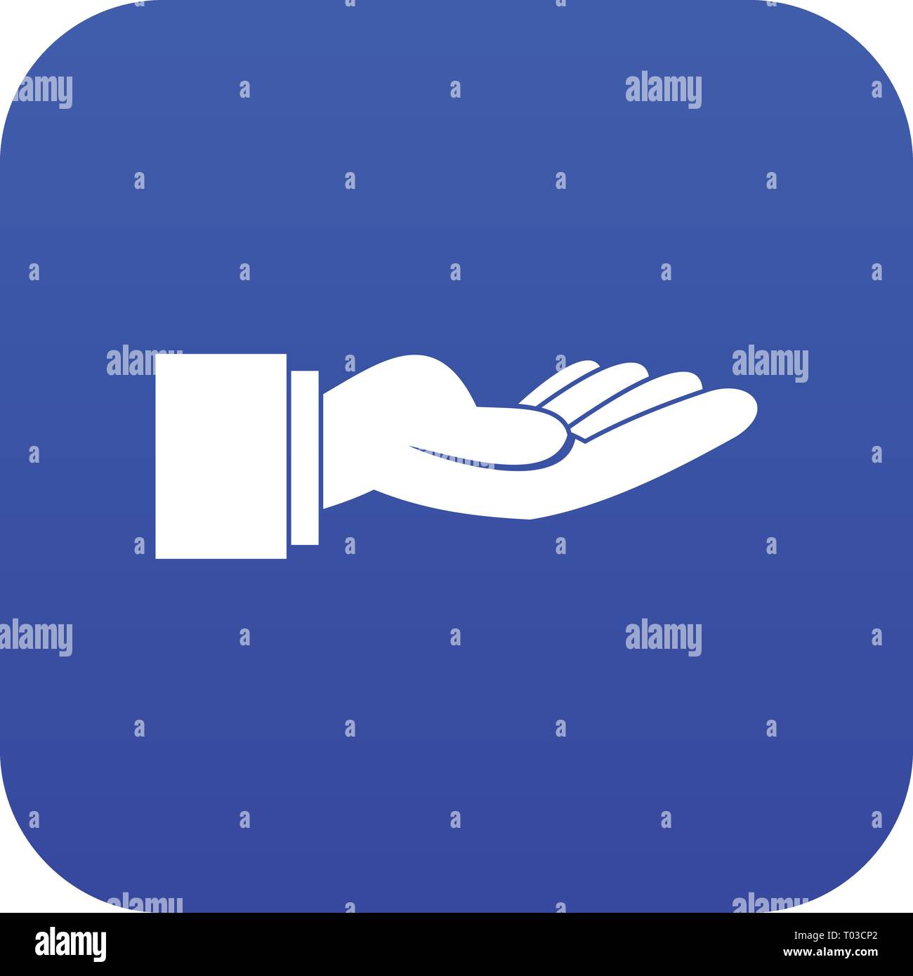 Outstretched hand gesture icon digital blue Stock Vector Image & Art ...
