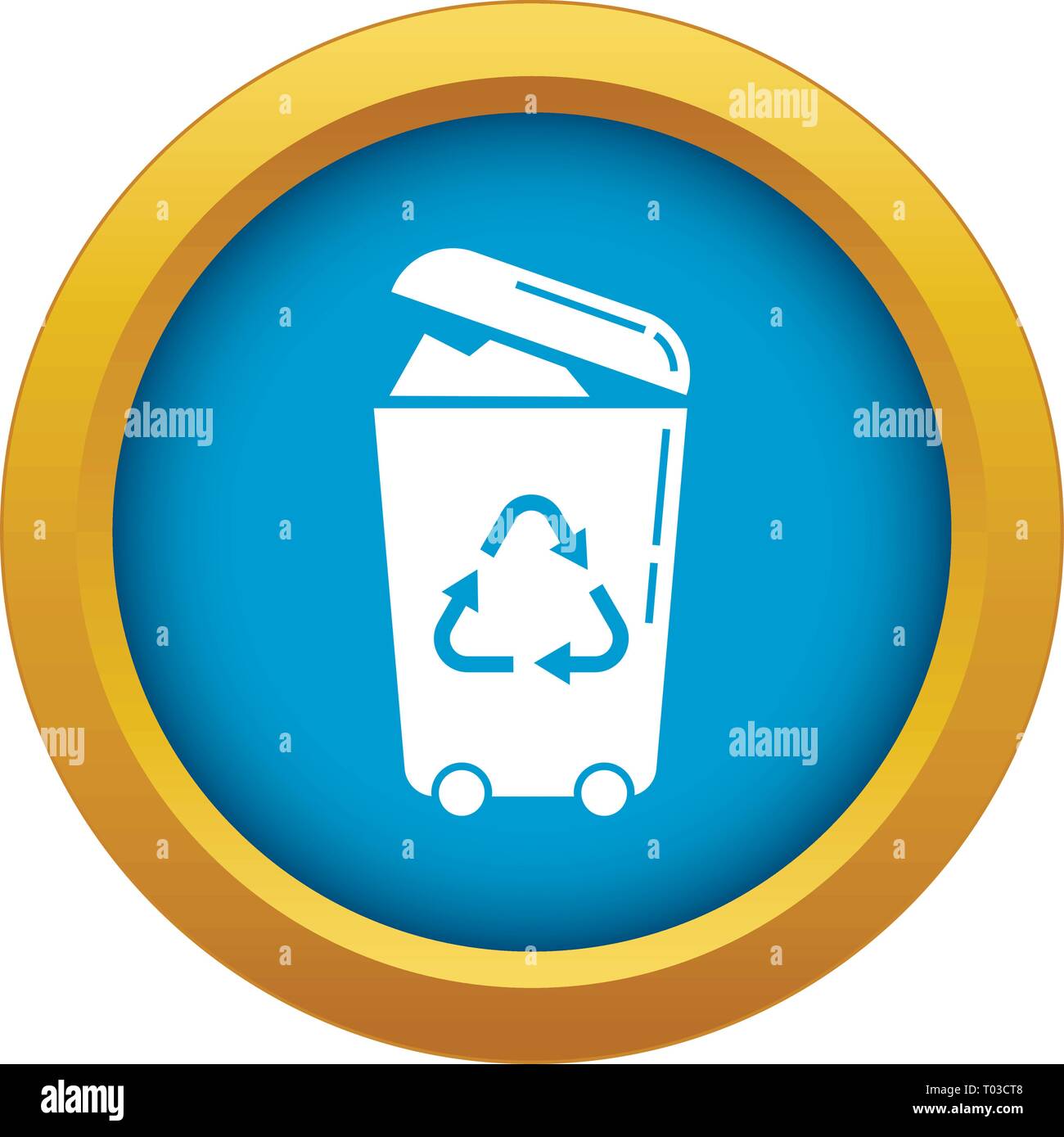 Recycle wheelie bin blue Stock Vector Images - Alamy