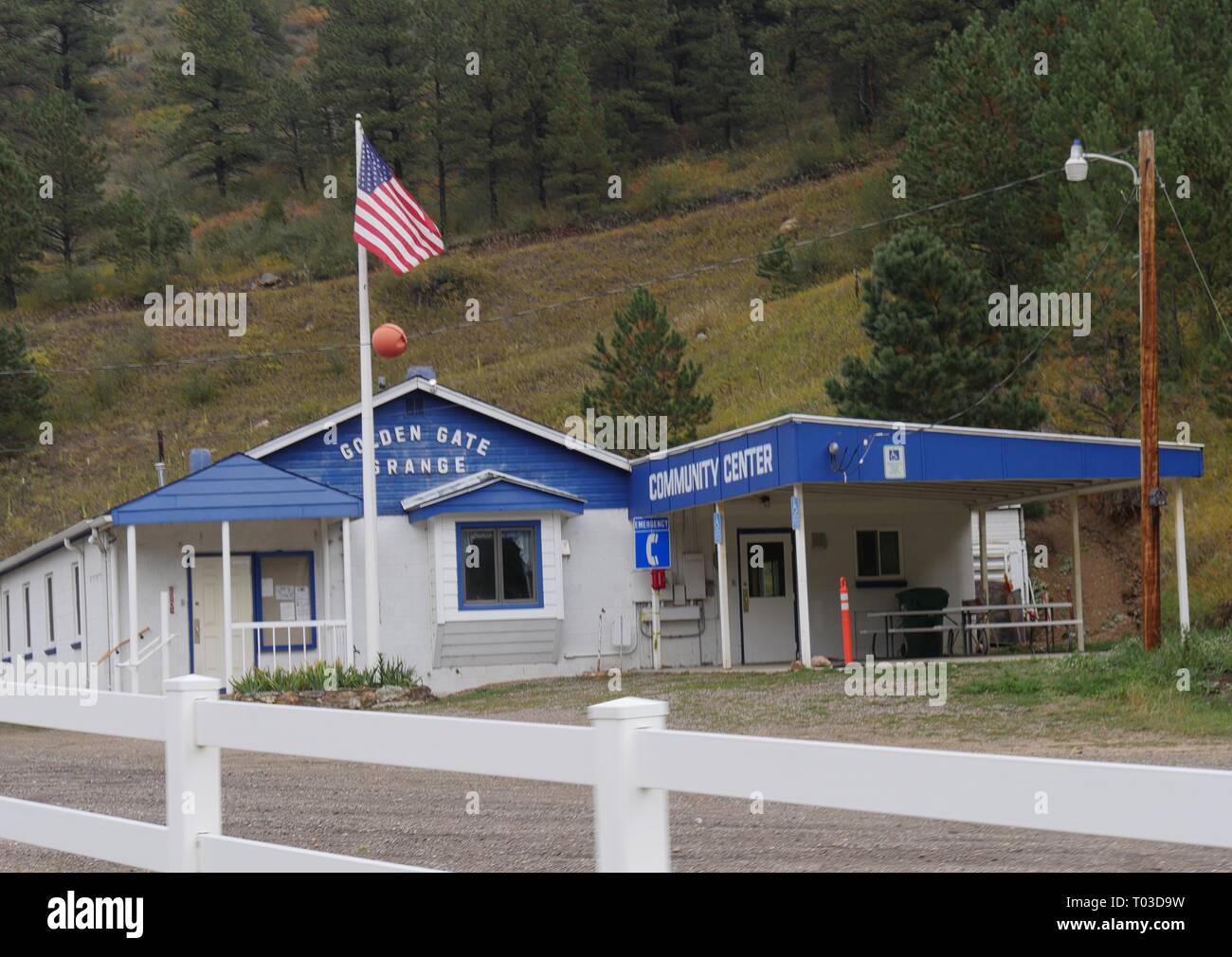 DENVER, COLORADO—OCTOBER 2017: The Golden Gate Range community center ...