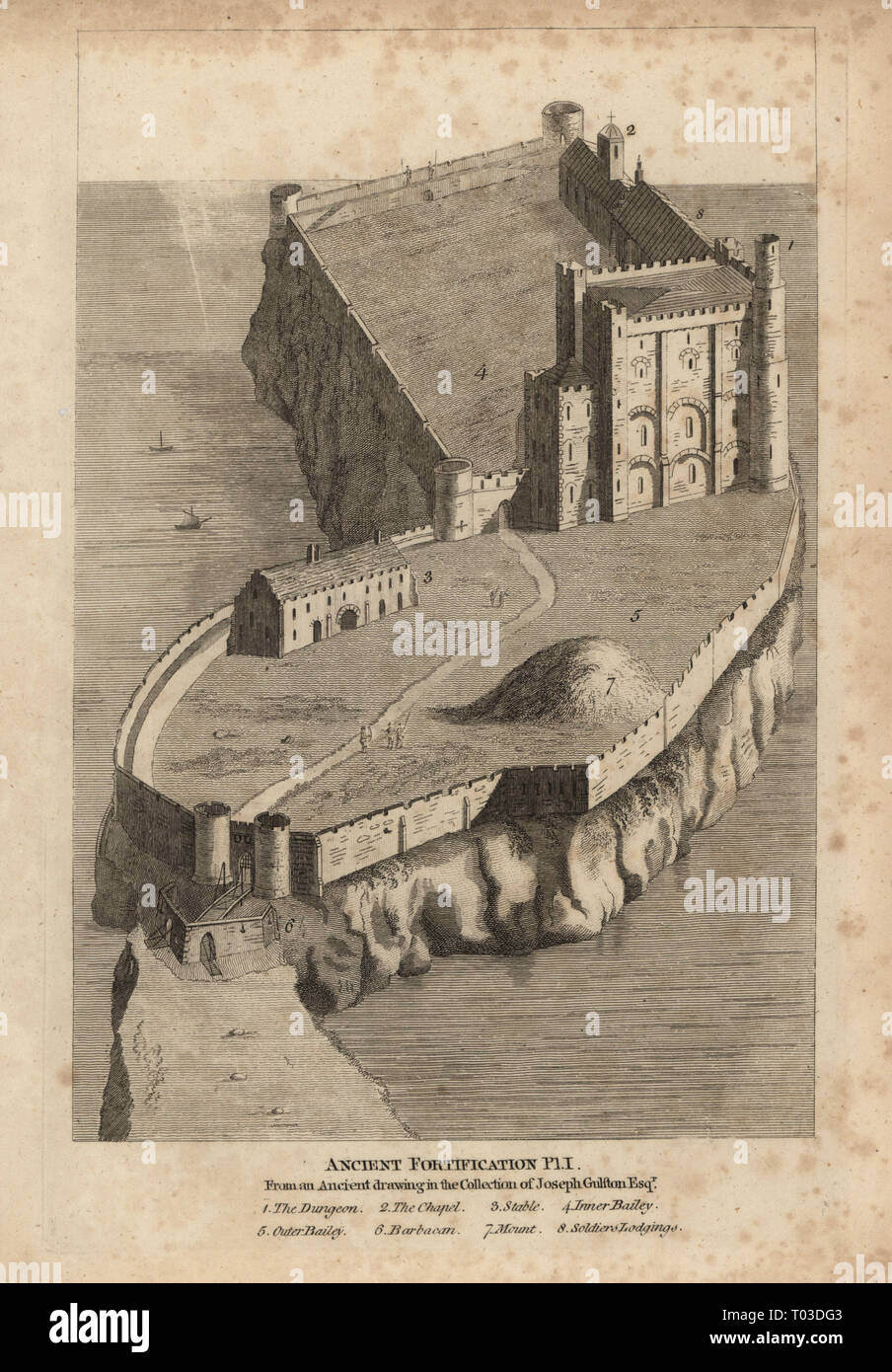 Drawing of outer bailey and chapel hi-res stock photography and images ...