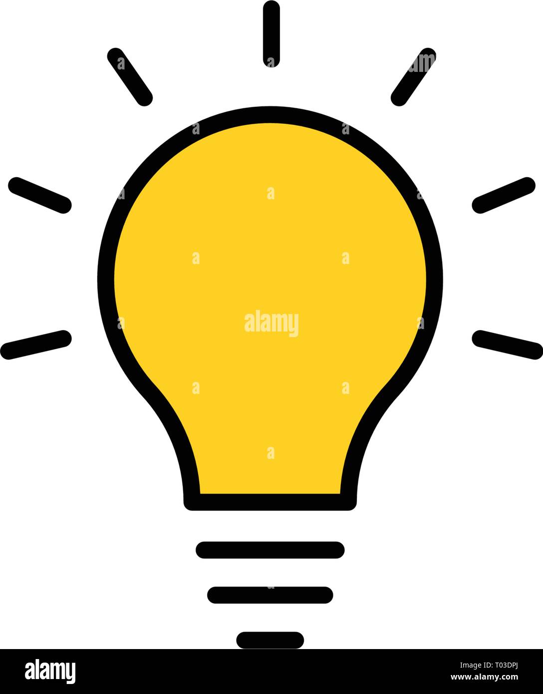 Light Bulb line icon vector, isolated on white background. Idea sign ...