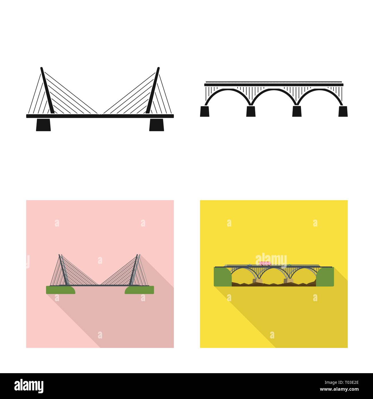 Vector illustration of connection and design sign. Collection of ...