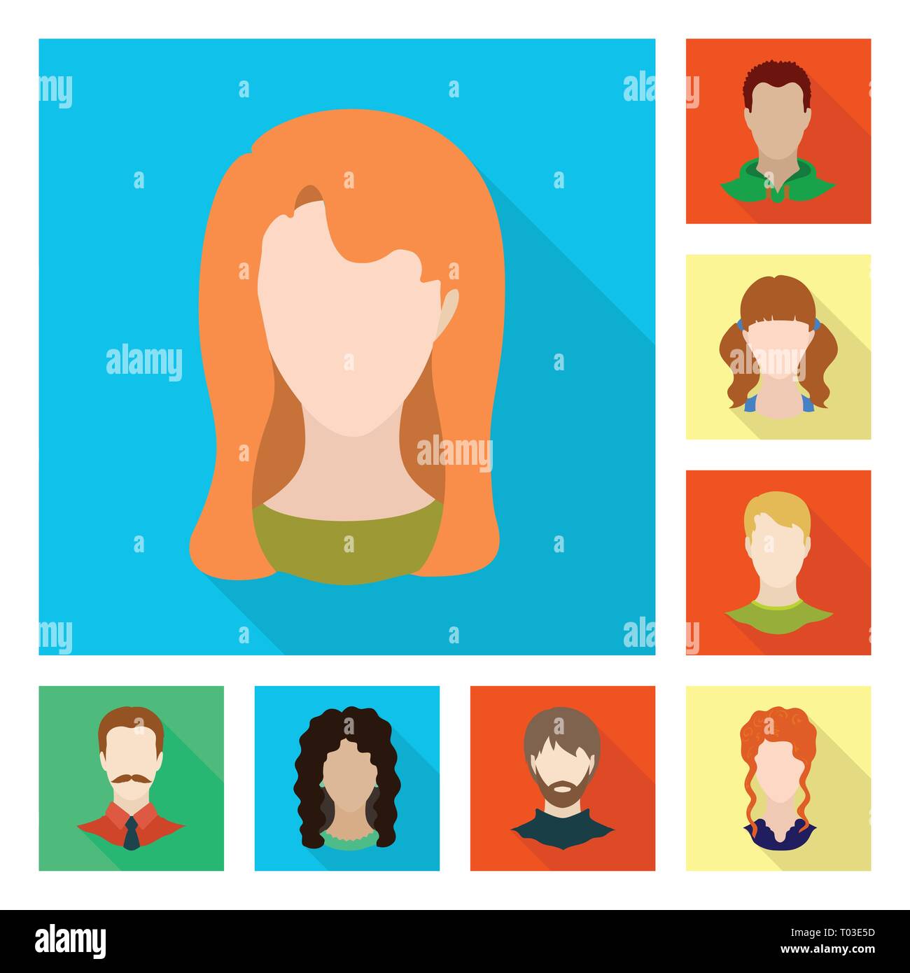 Vector illustration of avatar and dummy logo. Set of avatar and figure ...
