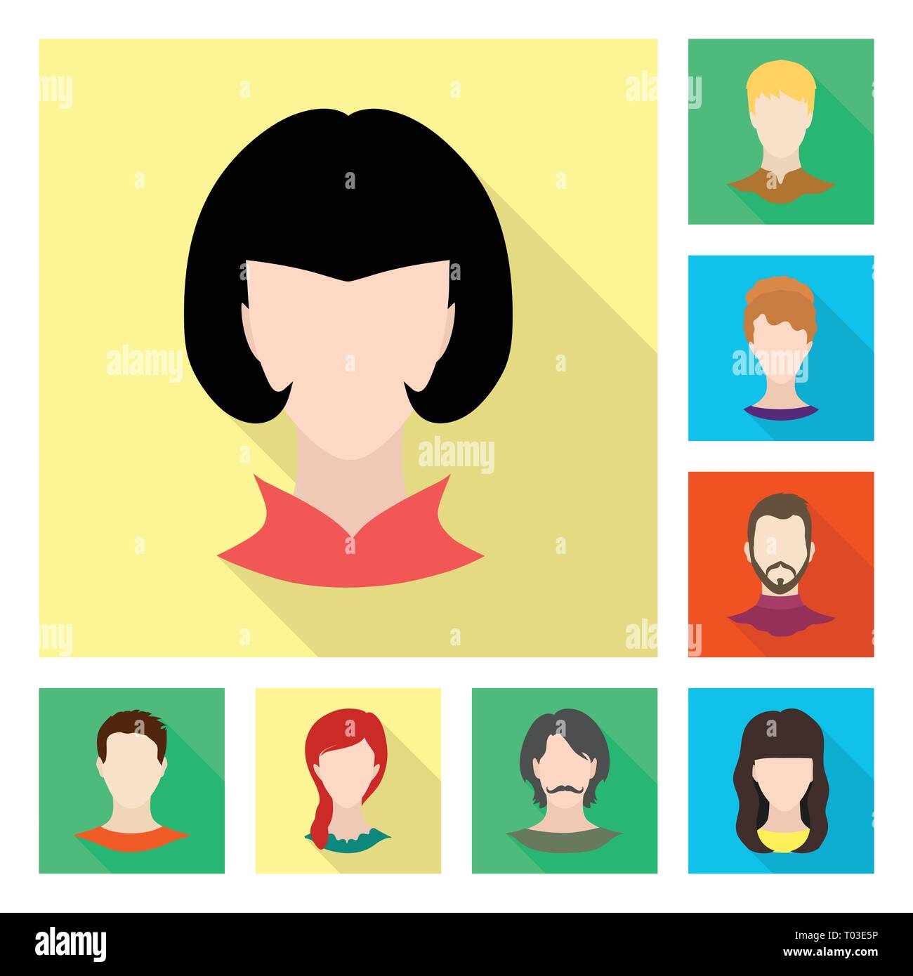 Vector illustration of avatar and dummy logo. Collection of avatar and ...