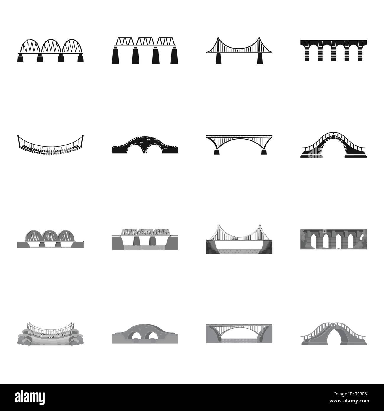 Vector design of connection and design symbol. Collection of connection and side vector icon for ...