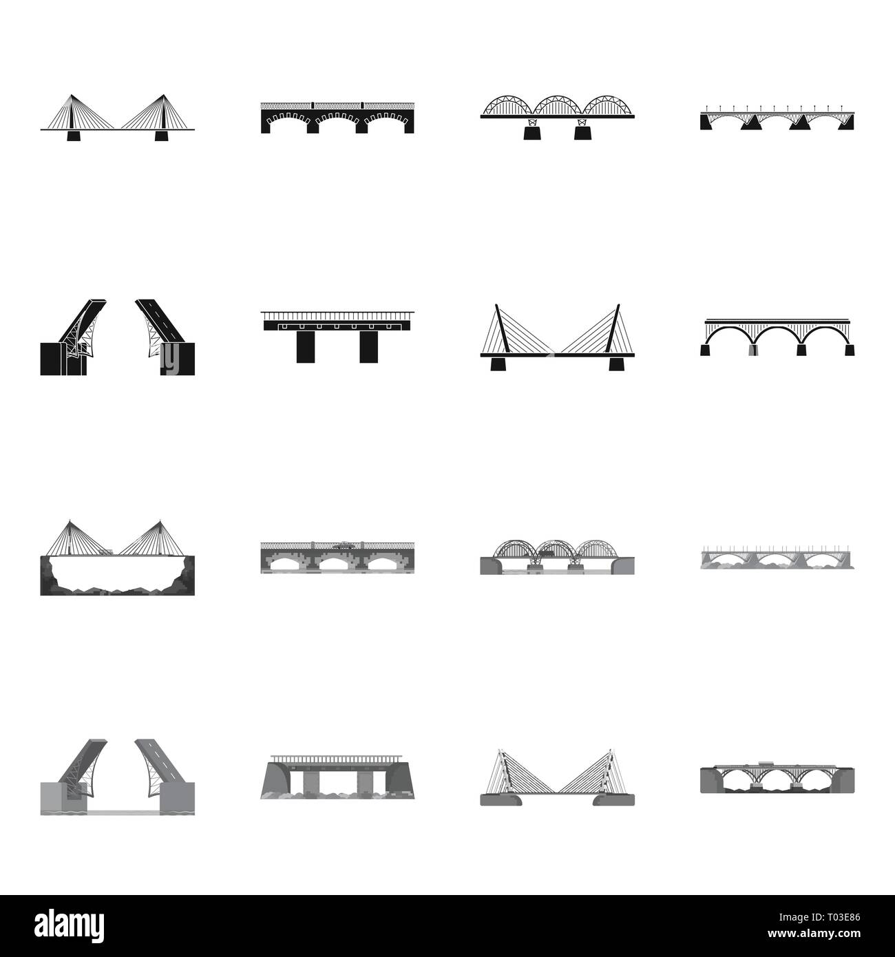 Isolated object of connection and design symbol. Set of connection and side stock symbol for web ...