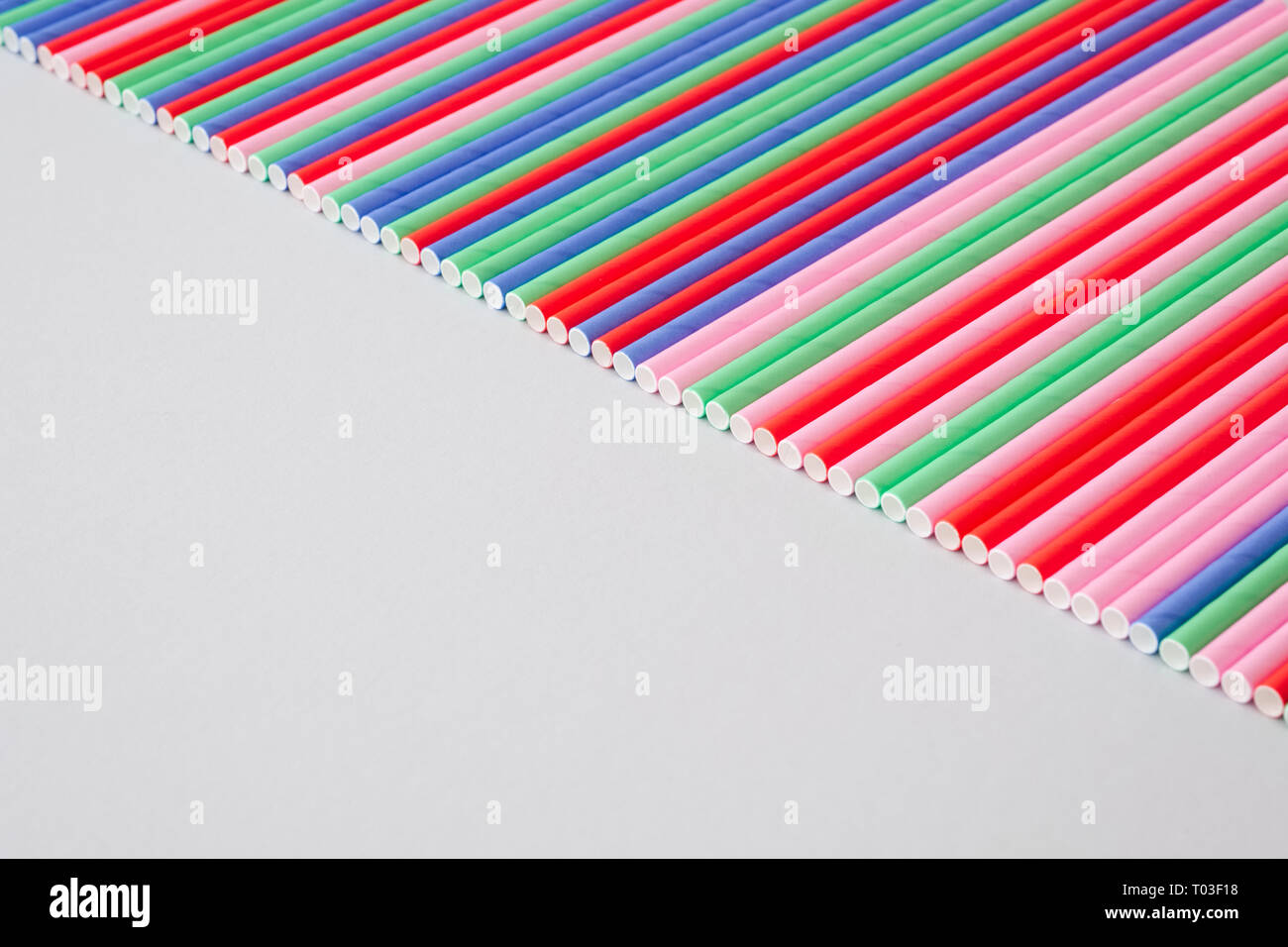 Paper straws many colourful colour close up Stock Photo - Alamy