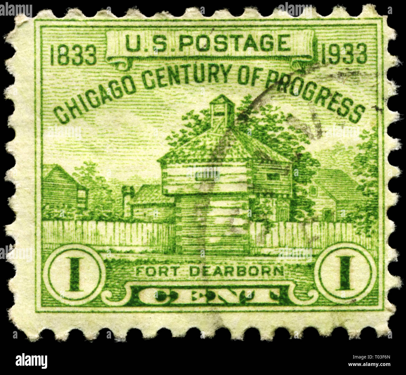 USA - CIRCA 1933: A Stamp printed in USA shows Restoration of Fort ...