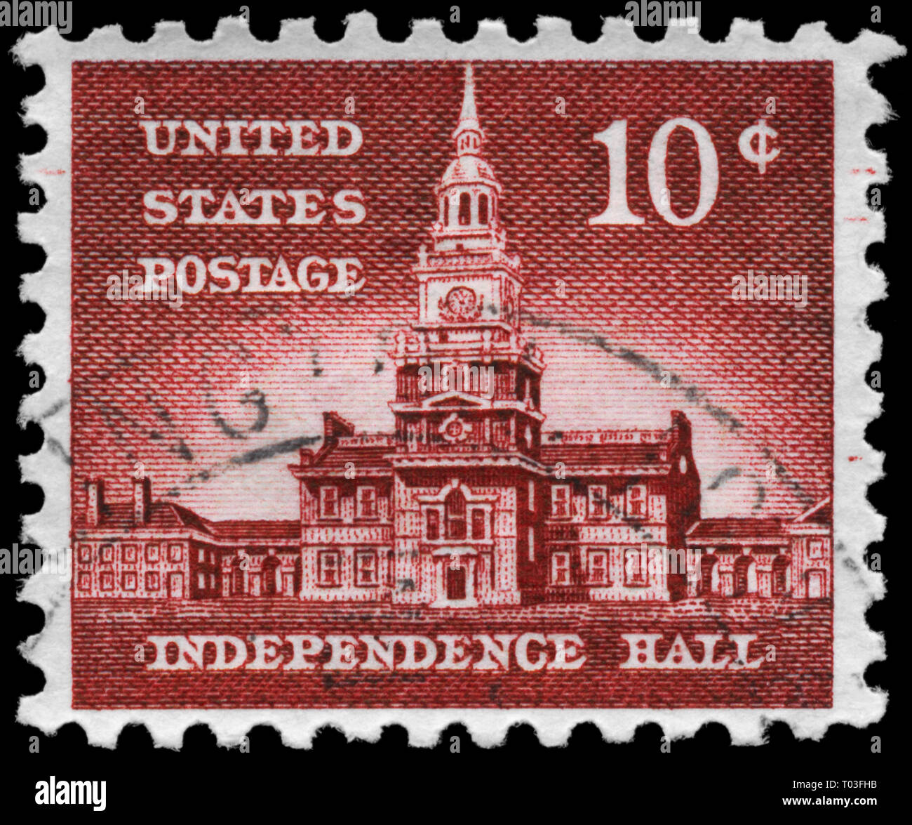 USA - CIRCA 1956: A Stamp printed in USA shows Independence Hall ...