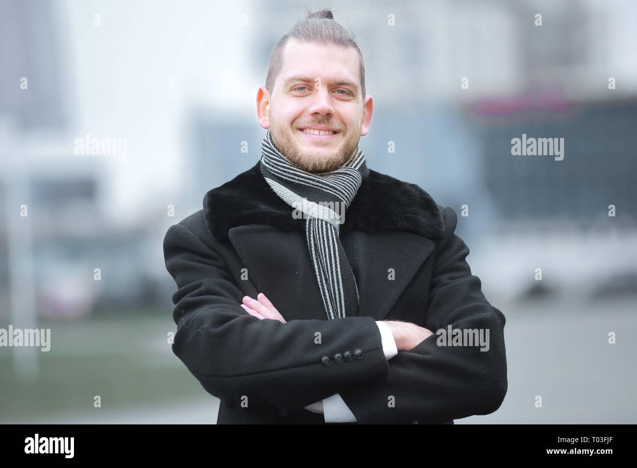 closeup.portrait of a successful man on blurred background Stock Photo ...