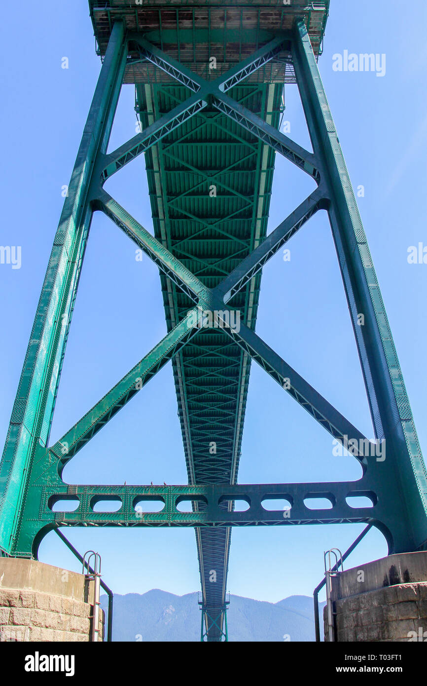 Lions Gate Bridge from the buttom Vancouver Stock Photo - Alamy