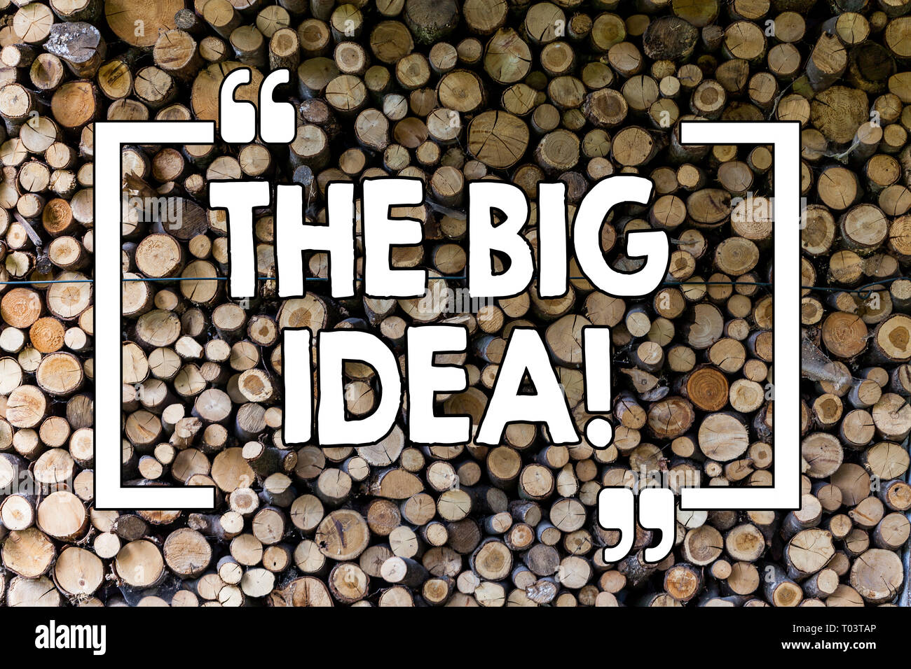 Word writing text The Big Idea. Business photo showcasing Have a ...