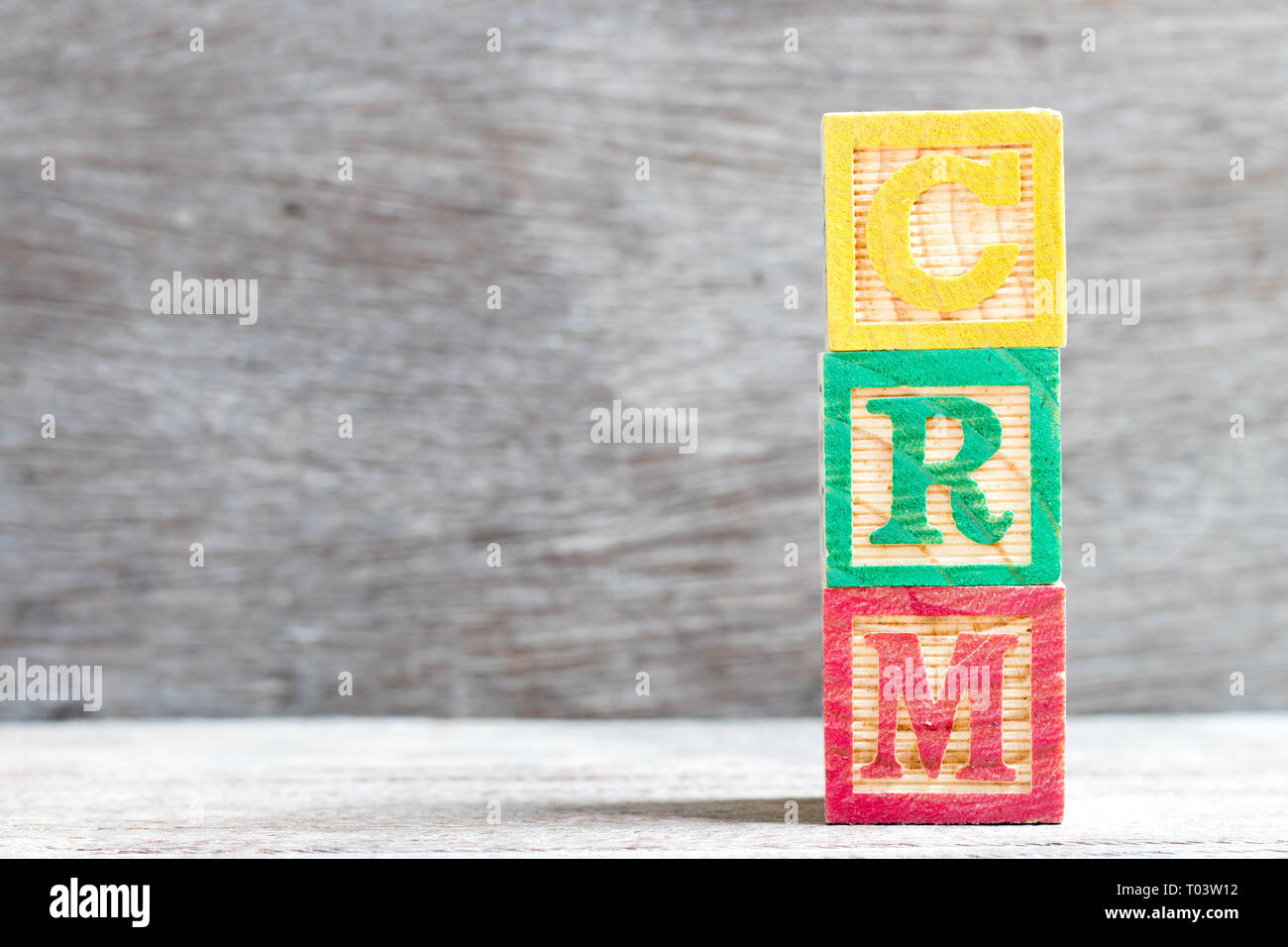Color letter block in word CRM (Abbreviation of Customer Relationship ...