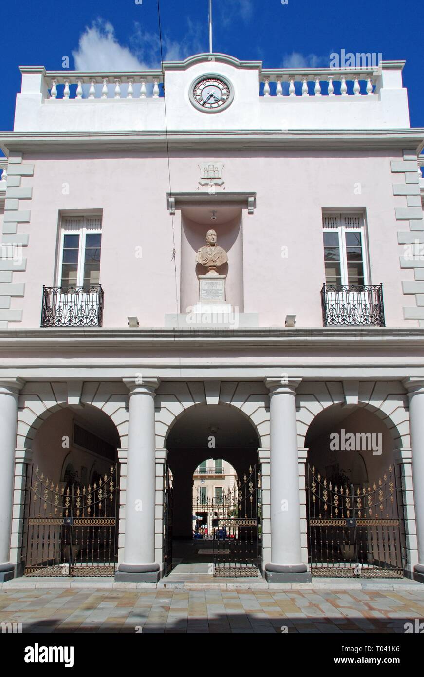 Entrance arches into the Piazza from Main Street, Gibraltar, Europe ...