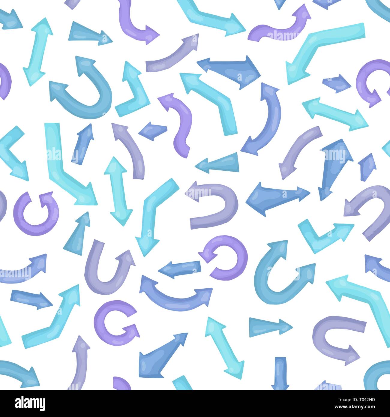 Blue arrows. Seamless pattern background. Vector illustration. Design ...