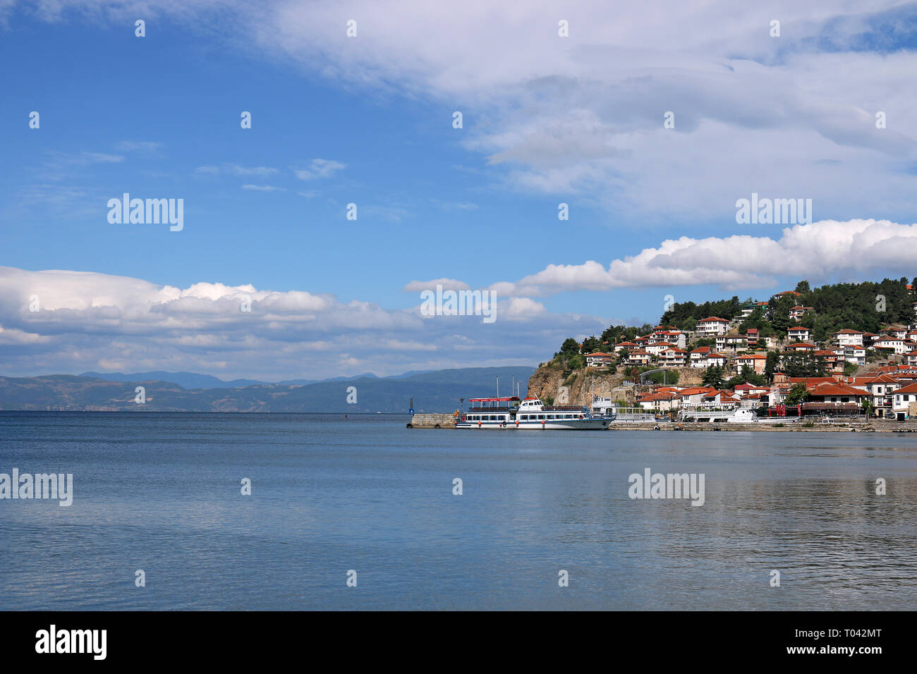 Ohrid lake boat old town hi-res stock photography and images - Alamy