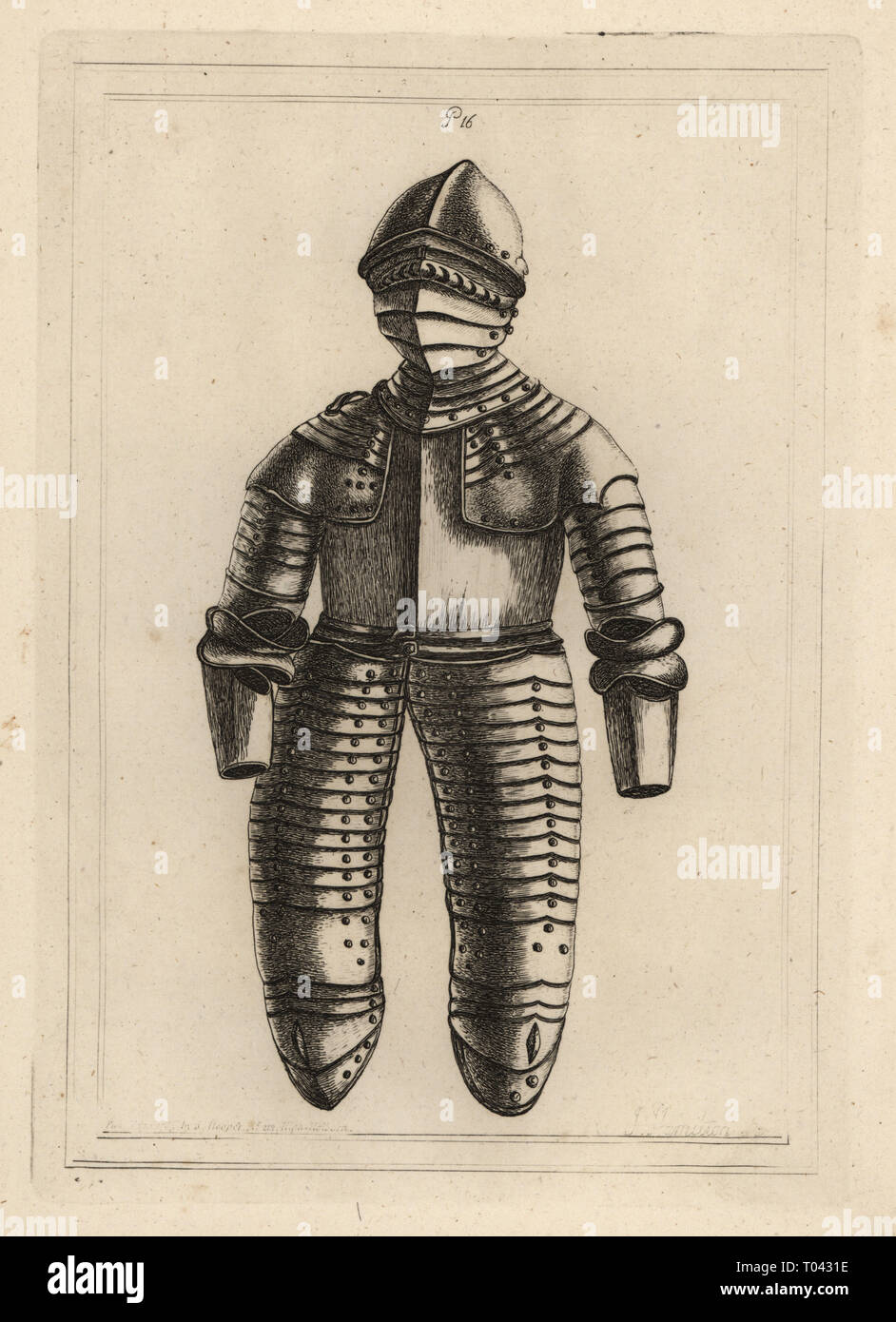 Suit of horseman’s armour from the era of King Henry VIII or Elizabeth ...