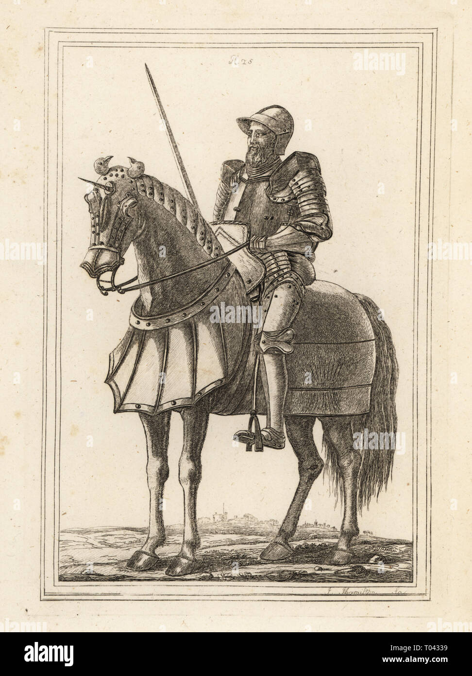 King Edward III depicted as an armed knight on horseback from the ...