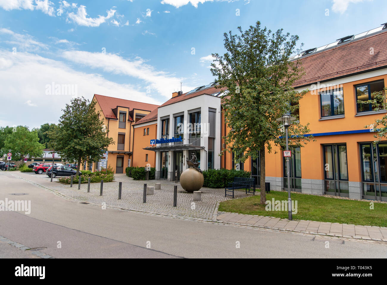 Donaustauf, Bavaria, Germany - July 27, 2018: The facade of ...