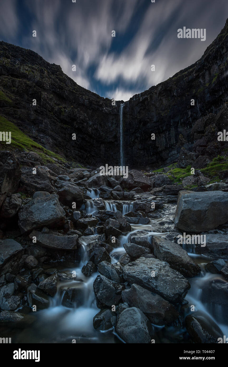Fossá waterfall, Faroe Islands Stock Photo - Alamy
